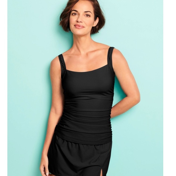 Talbots | Swim | Talbots Sz 4 Miraclesuit Cabana Tankini Top Solid Navy ...